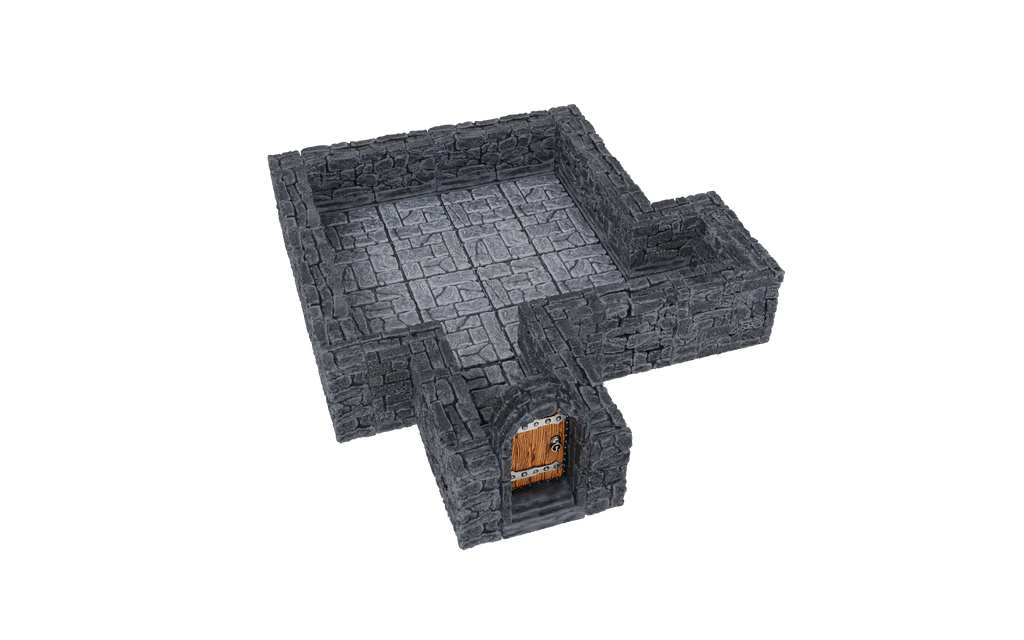 WarLock Tiles: Expansion Pack - 1 in. Dungeon Straight Walls – WizKids