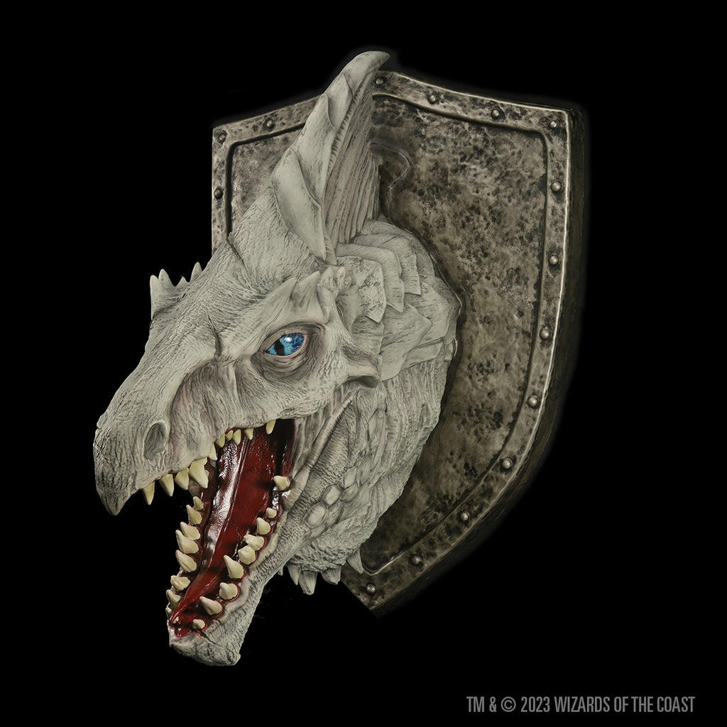 D&D Replicas of the Realms: White Dragon Trophy Plaque – WizKids