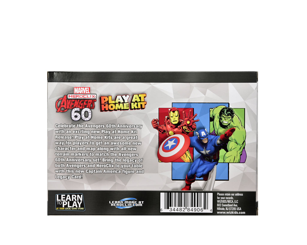 Marvel HeroClix: Avengers 60th Anniversary Play at Home Kit Captain Am ...