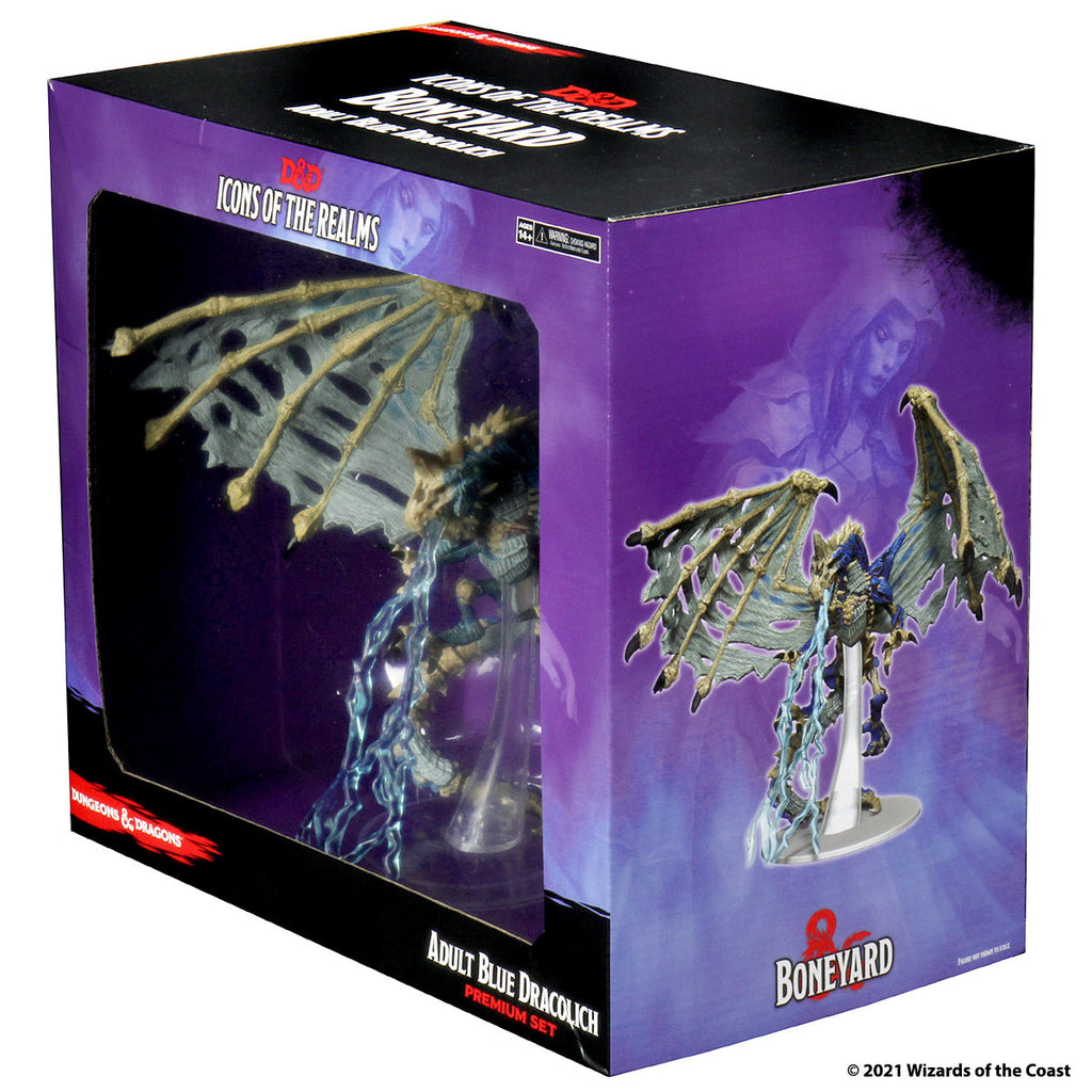 D&D Icons of the Realms Miniatures: Boneyard Premium Set - Blue Dracol ...