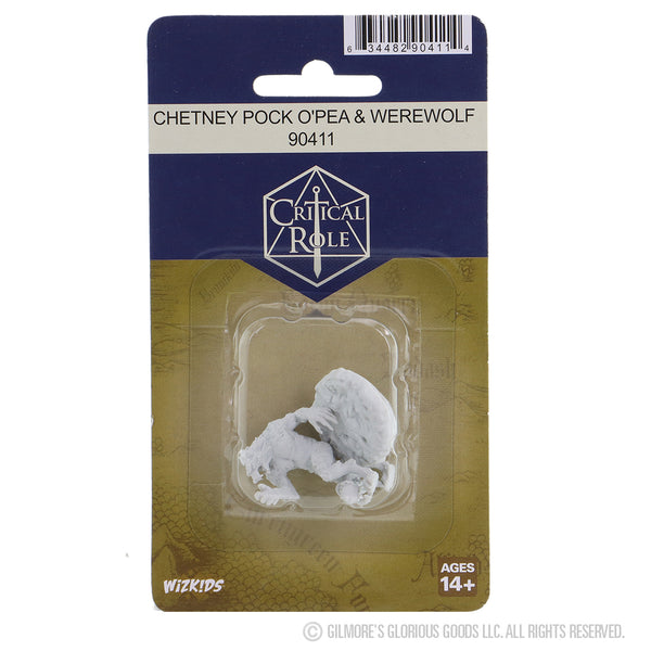 Critical Role Unpainted Miniatures: Chetney Pock O'Pea & Werewolf – WizKids