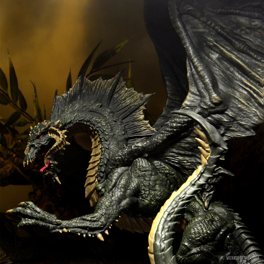 D&D Icons of the Realms: Adult Black Dragon Premium Figure – WizKids