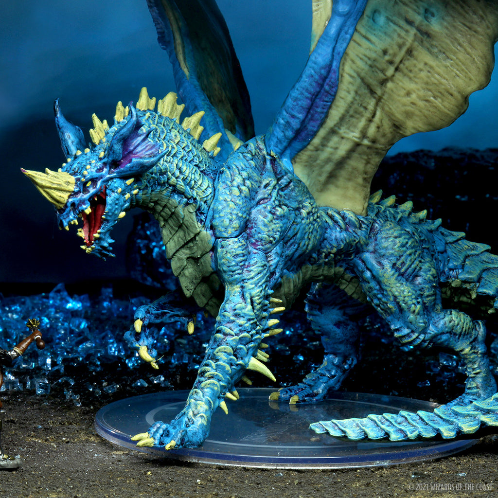 D&D Icons of the Realms: Adult Blue Dragon Premium Figure – WizKids
