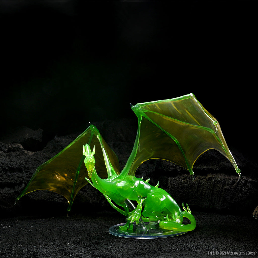 D&D Icons of the Realms: Adult Emerald Dragon Premium Figure – WizKids