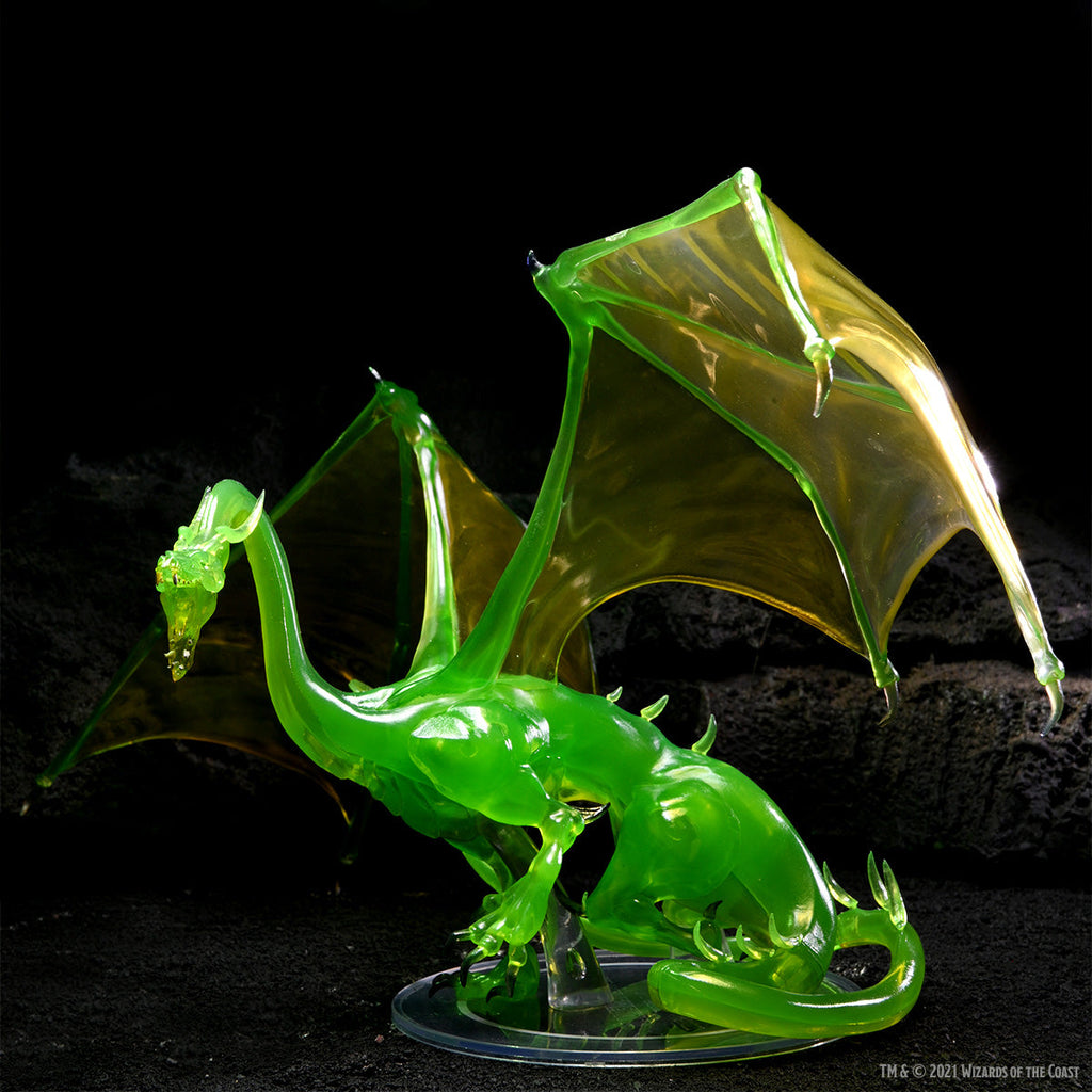 D&D Icons of the Realms: Adult Emerald Dragon Premium Figure – WizKids