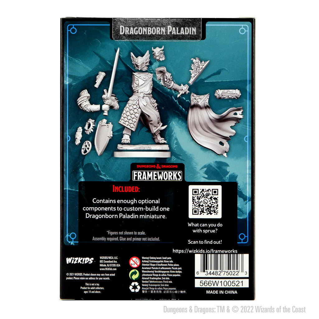 D&D Frameworks: Dragonborn Paladin Male - Unpainted and Unassembled ...