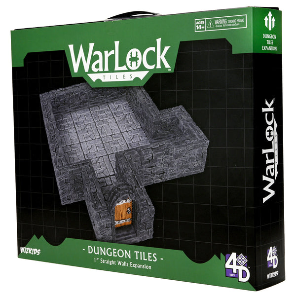 WarLock Tiles: Expansion Pack - 1 in. Dungeon Straight Walls – WizKids