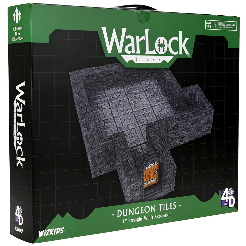 WarLock Tiles: Expansion Pack - 1 in. Dungeon Straight Walls – WizKids