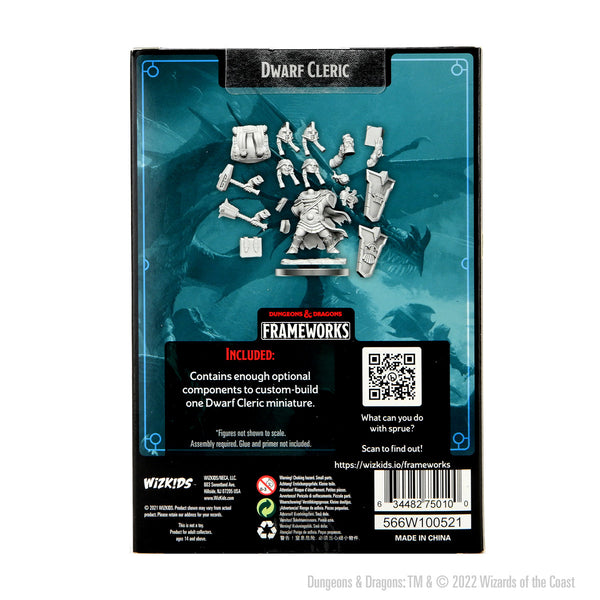D&D Frameworks: Dwarf Cleric Female - Unpainted and Unassembled – WizKids