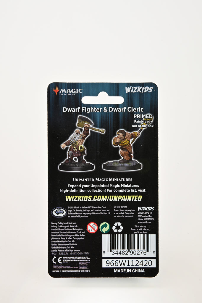 Magic: the Gathering Unpainted Miniatures: Dwarf Fighter & Dwarf Cleri ...