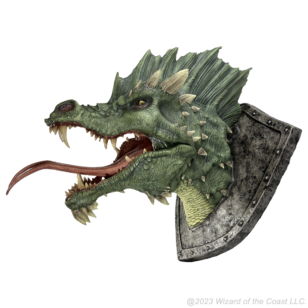 D&D Replicas of the Realms: Green Dragon Trophy Plaque – WizKids