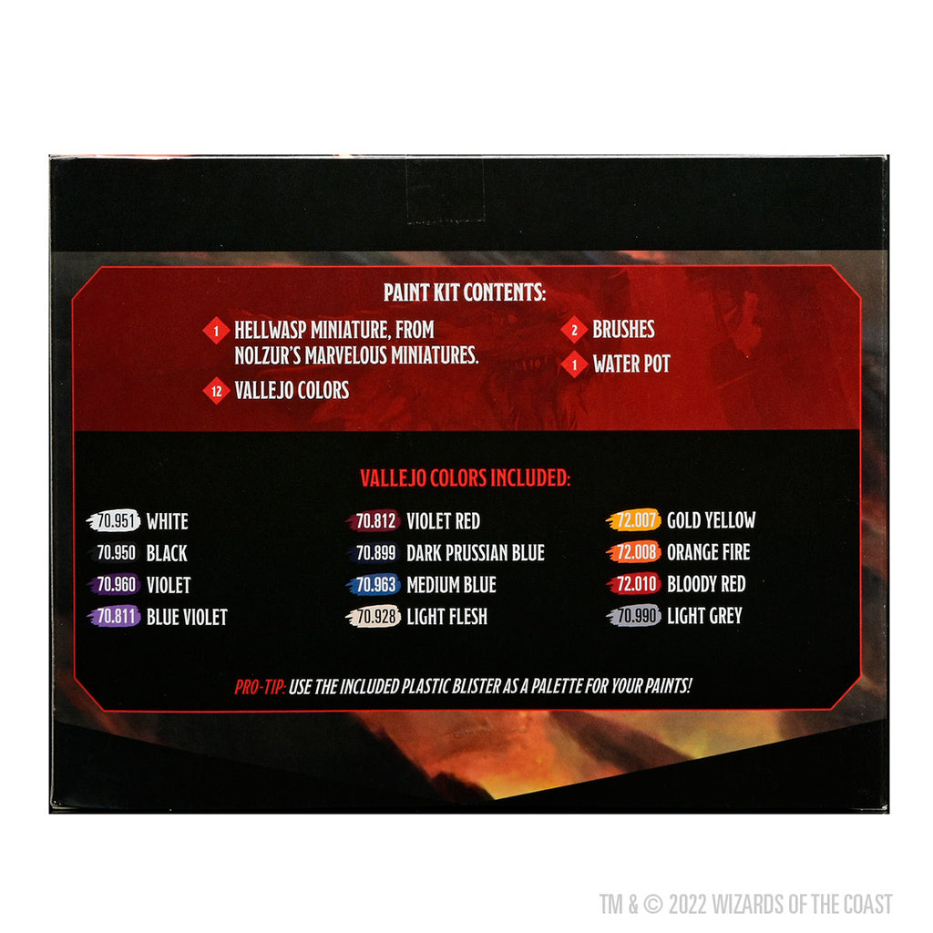 Dungeons & Dragons Nolzur's Marvelous Miniatures: Paint Kit - Hellwasp ...
