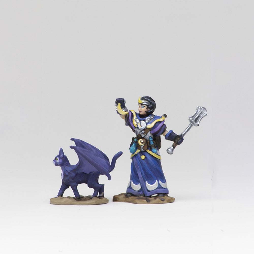 Wizkids Wardlings Painted Miniatures: Girl Cleric & Winged Cat – WizKids