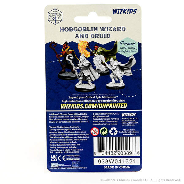 Critical Role Unpainted Miniatures: Hobgoblin Wizard and Druid Male ...