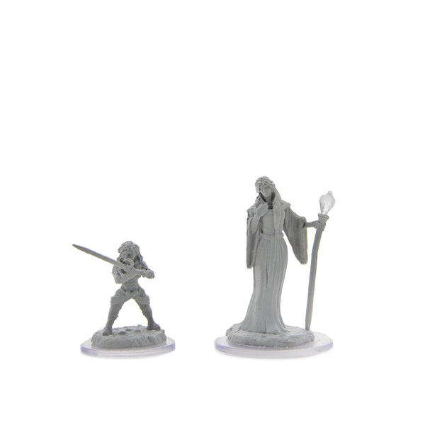 Critical Role Unpainted Miniatures: Human Wizard Female & Halfling Hol ...