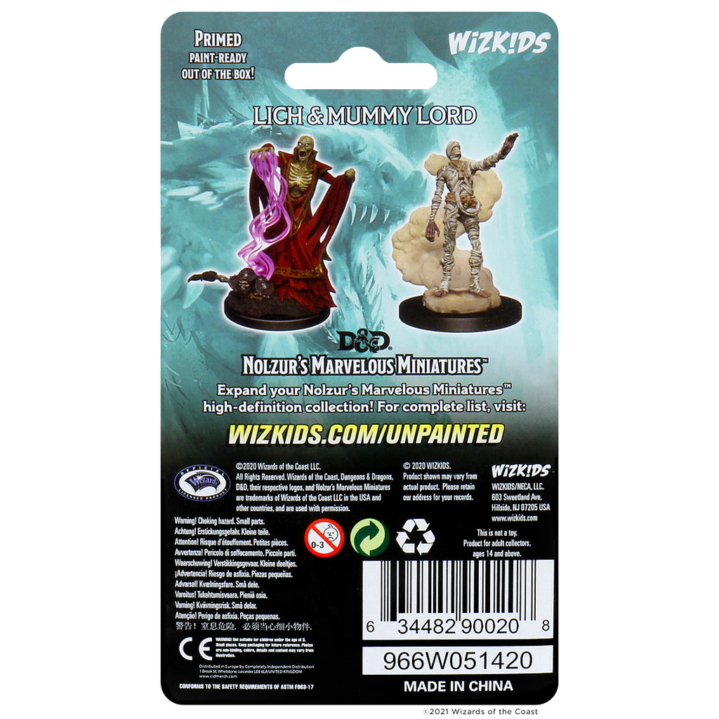D&D Nolzur's Marvelous Miniatures - Lich & Mummy Lord – WizKids