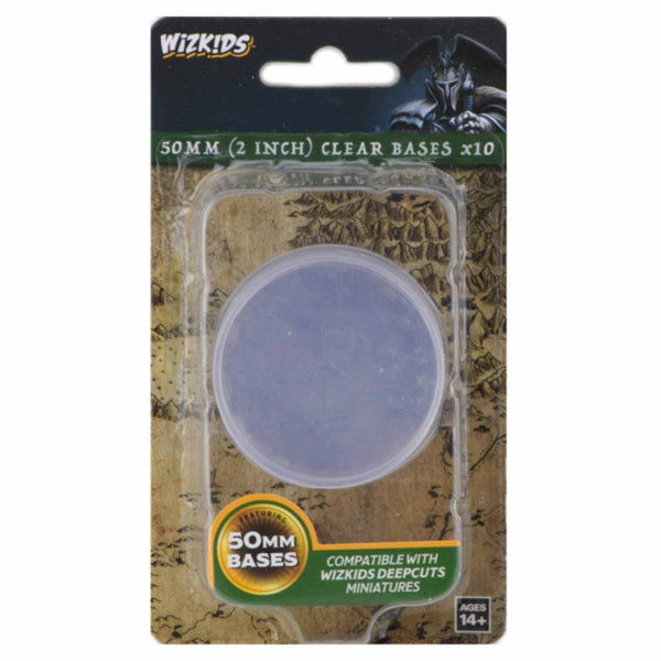 WizKids Deep Cuts - Clear 50mm Round Base - 10 ct.