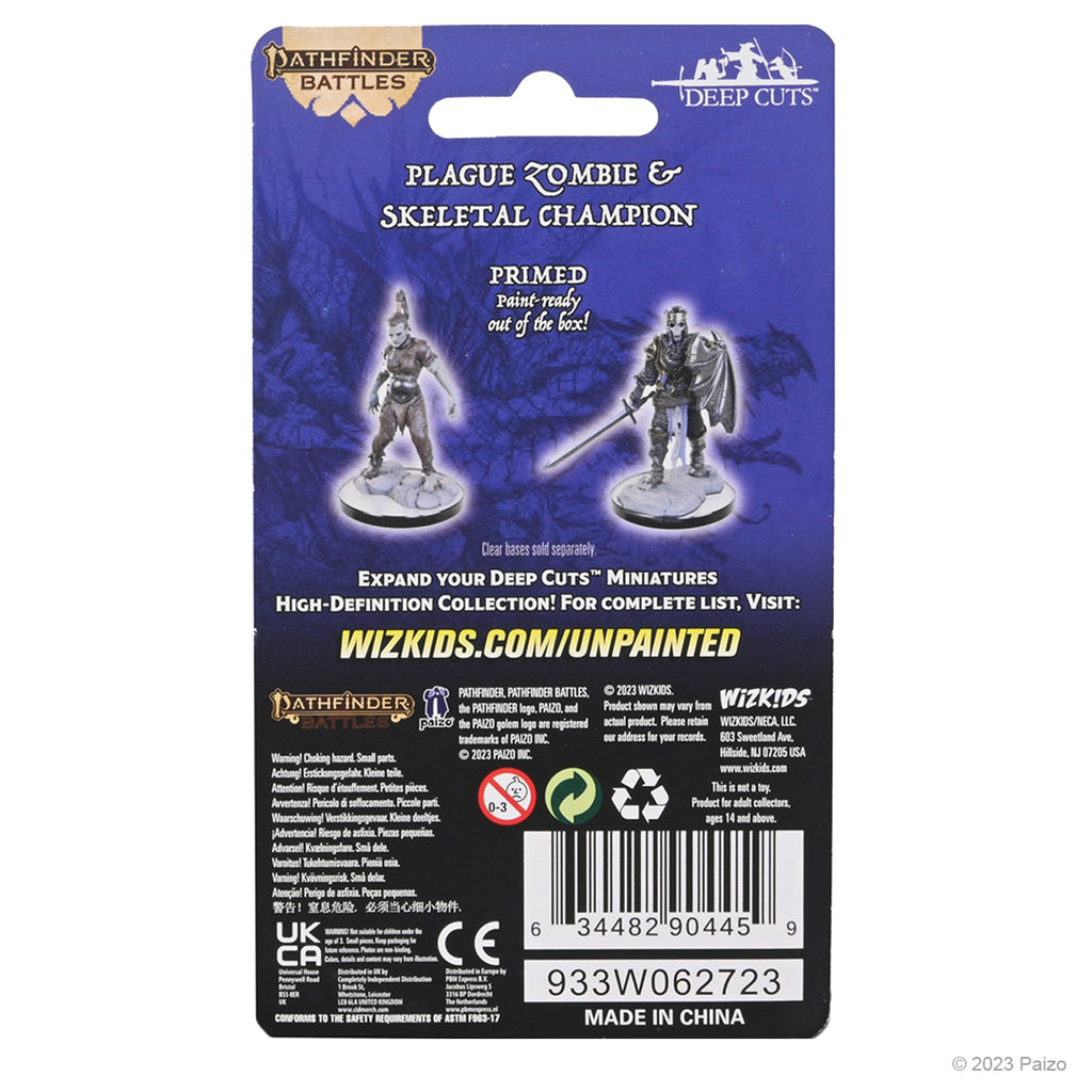 Pathfinder Deep Cuts Miniatures: Plague Zombie & Skeletal Champion ...