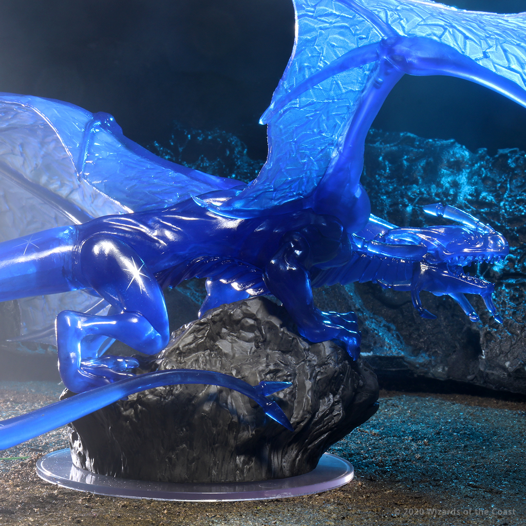 D&D Icons of the Realms Miniatures: Sapphire Dragon Premium Figure ...