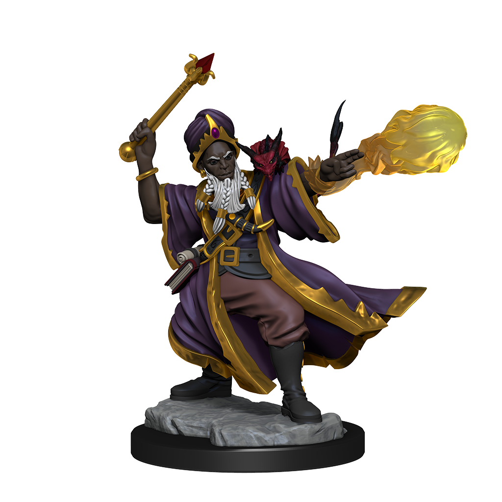 D&D Frameworks: Human Wizard Male - Unpainted and Unassembled – WizKids