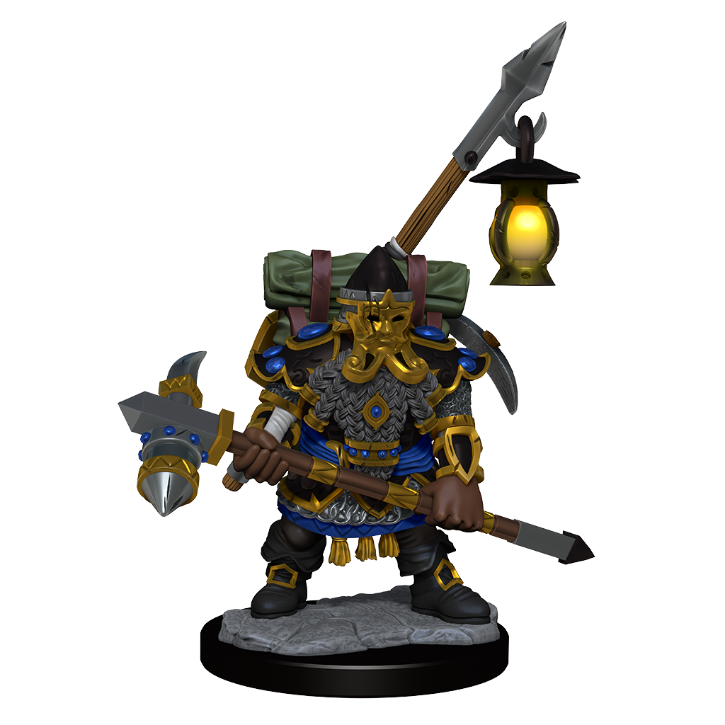 D&D Frameworks: Dwarf Fighter Male - Unpainted and Unassembled – WizKids