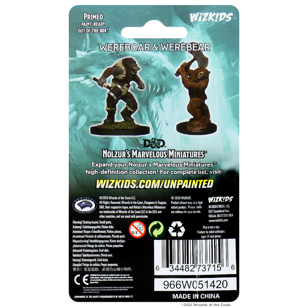 D&D Nolzur's Marvelous Miniatures - Wereboar & Werebear – WizKids