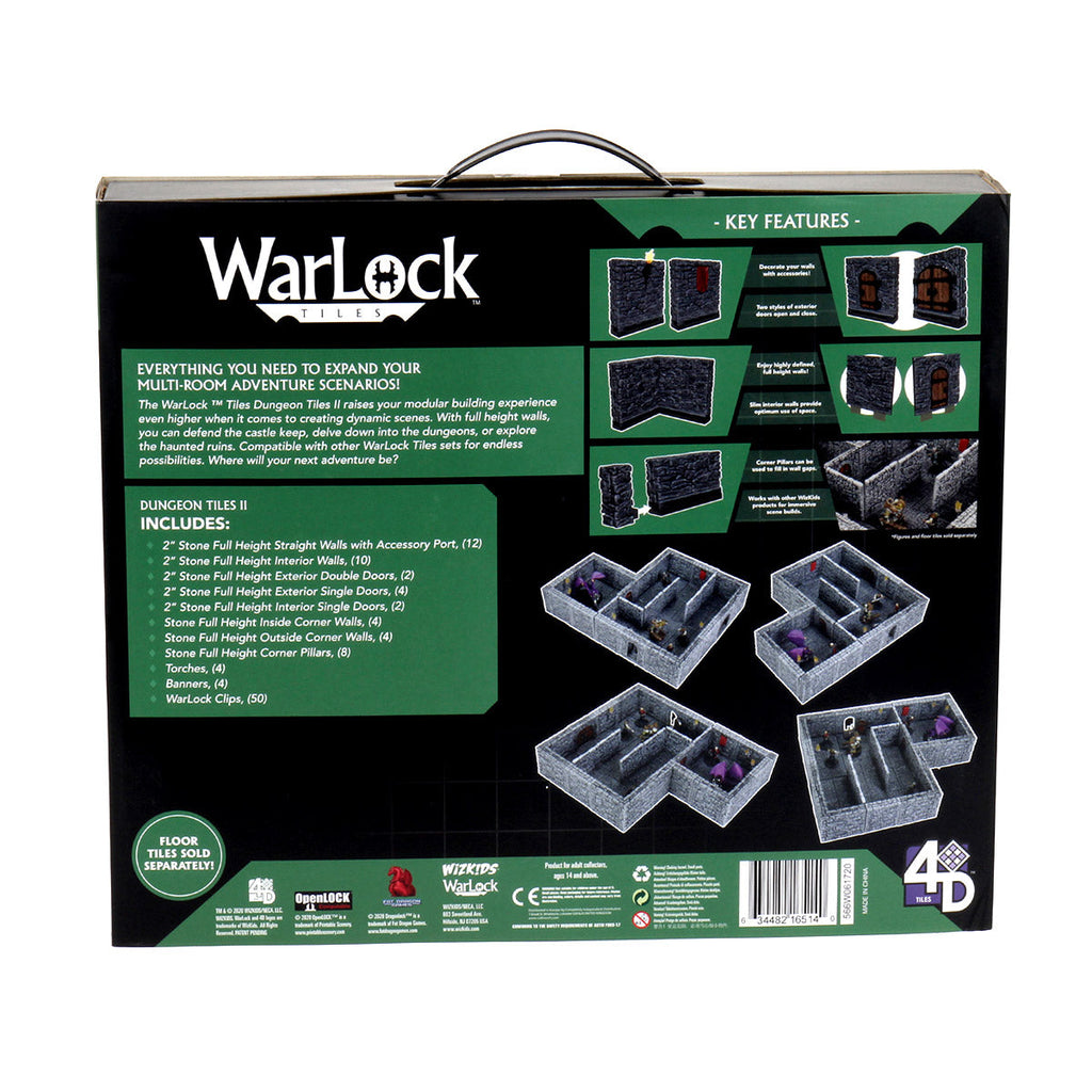 WarLock Tiles: Expansion - Dungeon Tiles II - Full Height Stone Walls ...